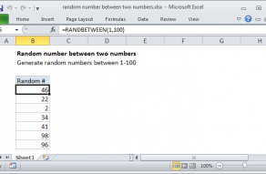 Random number from fixed set of options - Excel formula | Exceljet